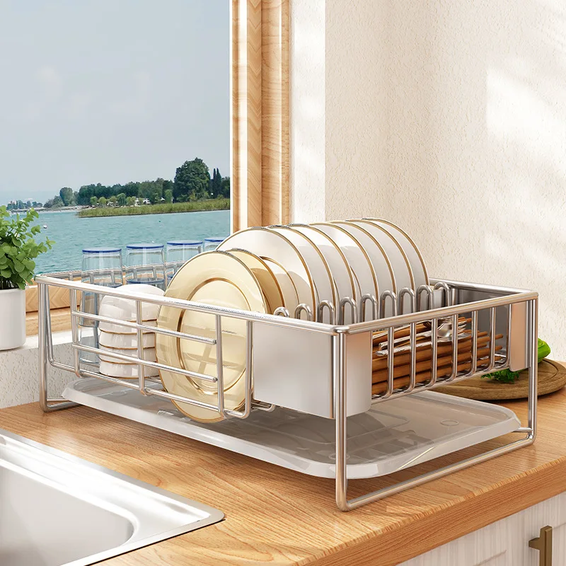 304Stainles-Steel-Kitchen-Rack-Dishware-Rack-Multifunctional-Dish ...