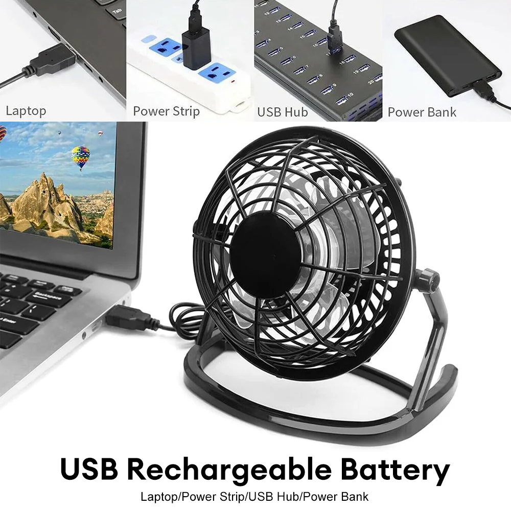 USB-Portable-Rotation-Silent-Fan-Desk-Cooler-for-Laptop-Notebook ...