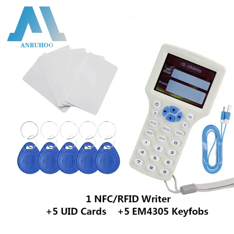 Handheld-RFID-10-Frequency-Duplicator-13-56Mhz-NFC-Smart-Chip-Card-Encryption-Decoding-Reader ...