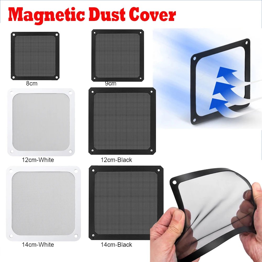 PC-Chassis-Cooling-Fan-Dust-Filter-Magnet-Dustproof-Mesh-Cover-Computer ...