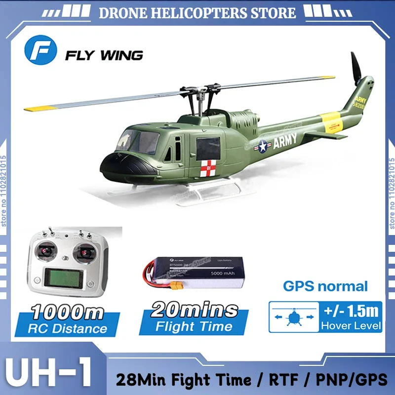 Flywing-Uh-1-Rc-Helicopters-V3-6ch-Brushless-Motor-Gps-Altitude-Hold ...