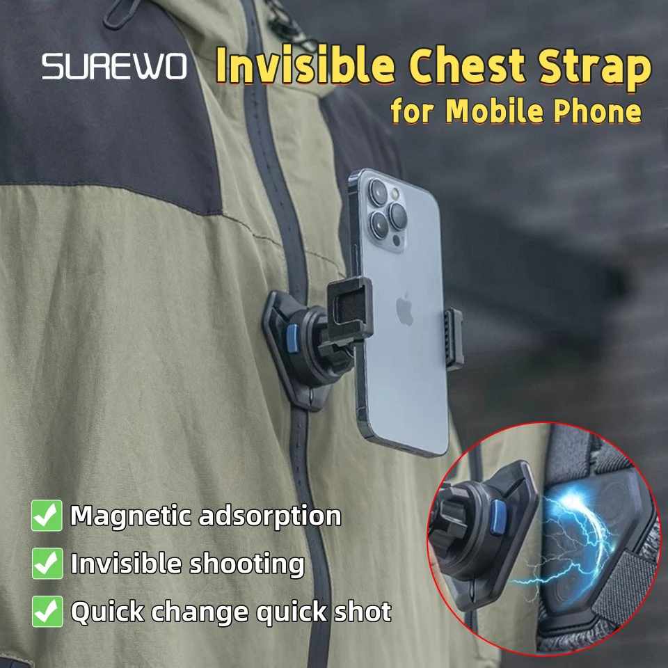 SUREWO-Magnetic-Invisible-Chest-Strap-Quick-Release-Holder-Fixed ...