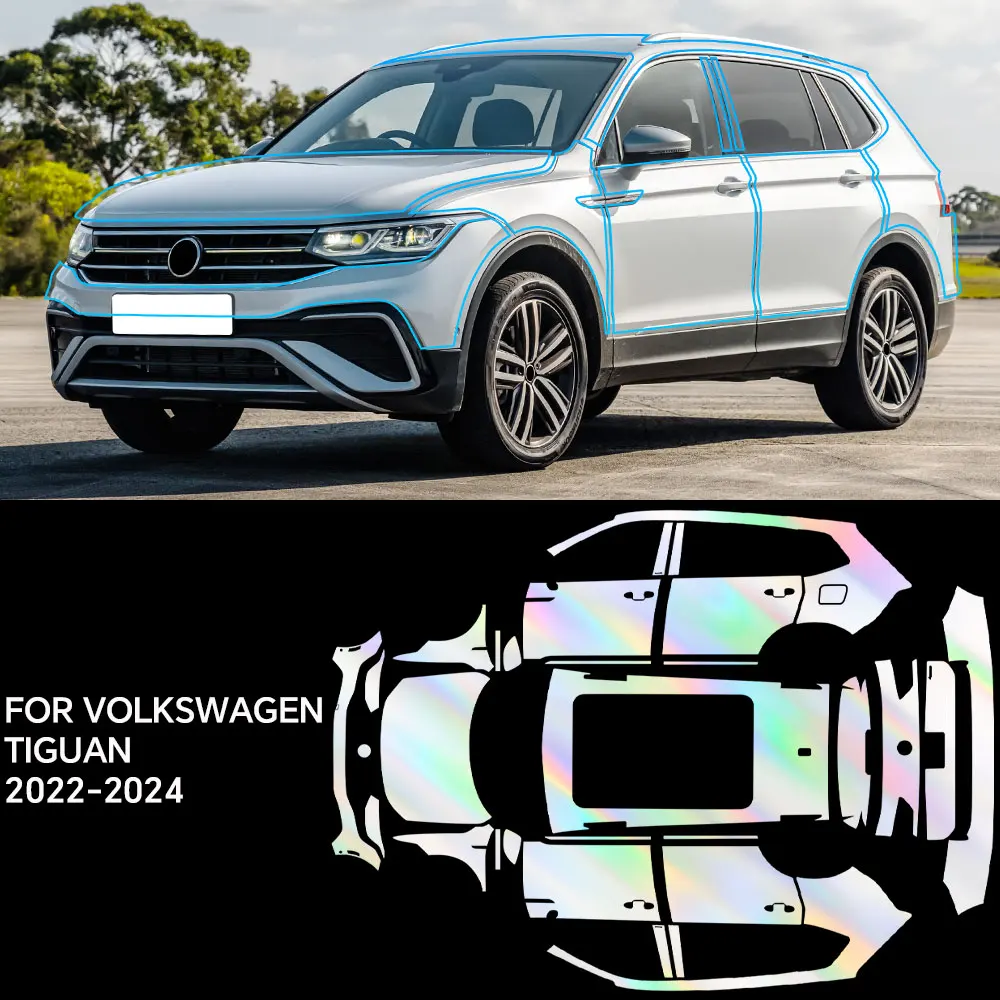 Custom Precut For Volkswagen TIGUAN 2022 Full Vehicle Clear Bra Precut ...