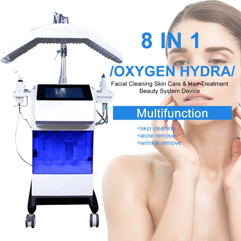 Hydro Facial Aqua Peel Face Lift Diamond Dermabrasion Skin Care Oxygen Water Jet Spa 8 In 1 Pdt ...