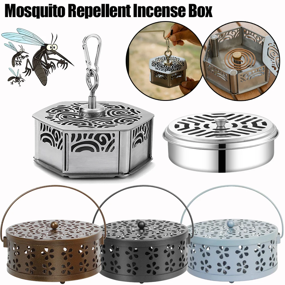 Magnetic-Portable-Repellent-Box-with-Cover-Camping-Mosquito-Coil-Tray ...