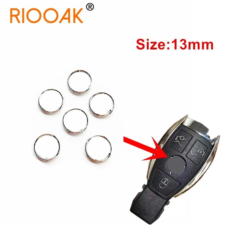 13mm Metal Car Remote Key Sticker Replacement Remote Car Logo Sticker ...