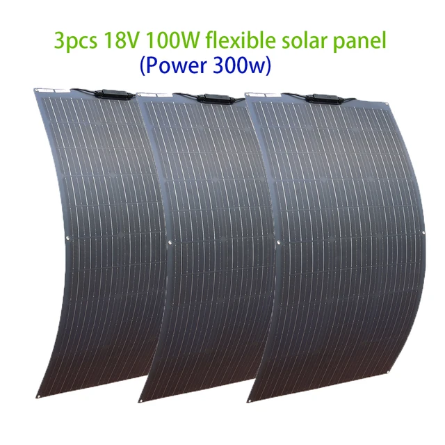 solar panel kit complete or 18V Flexible Mono Photovoltaic 100W 200W 300W 400W Panel Solar 12V ...