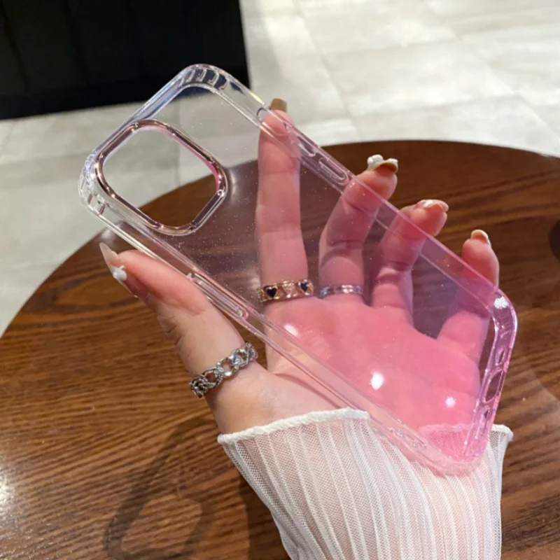 Luxury-Transparent-Gradient-Color-Silicone-Phone-Case-For-iPhone-11-12 ...