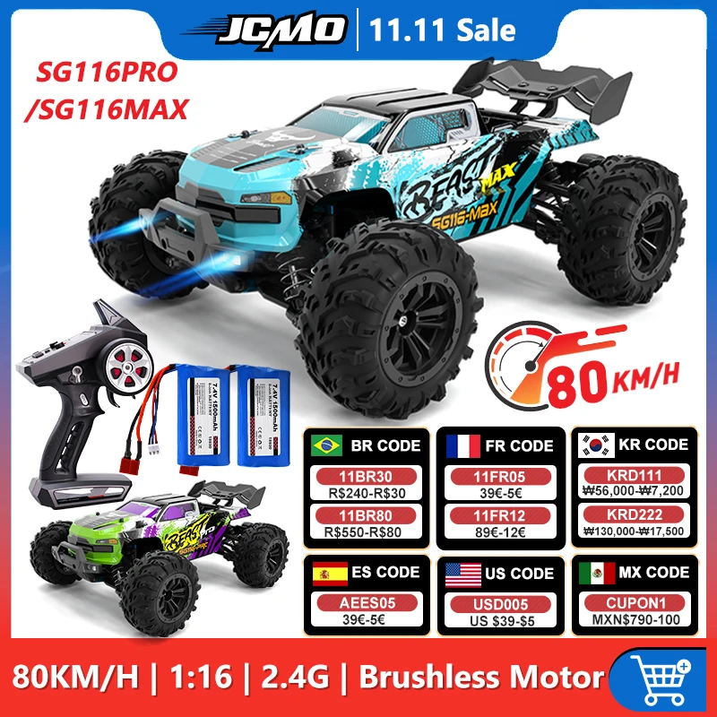 ZLL-SG116-MAX-RC-Car-Brushless-4WD-RC-Car-80KM-H-Professional-Racing ...