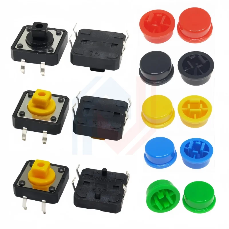 20PCS Tactile Push Button Switch Momentary 12*12*7.3MM Micro switch ...