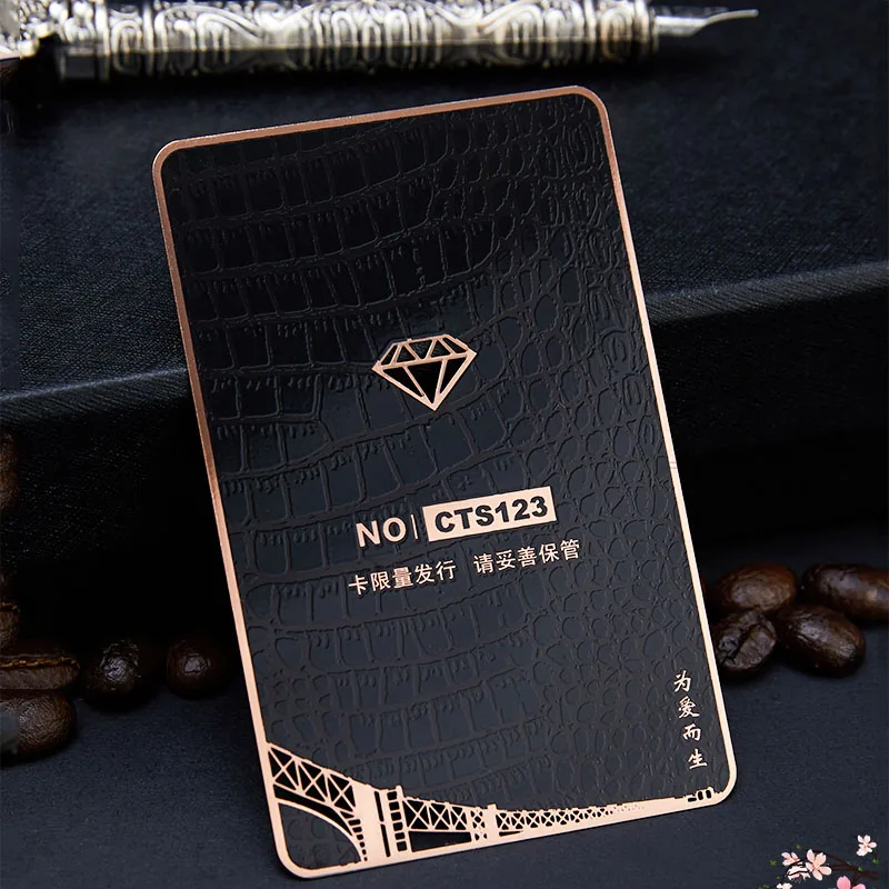 Custom All Black PVC Engraved Printing Card VIP with M1 S50 Classic ...