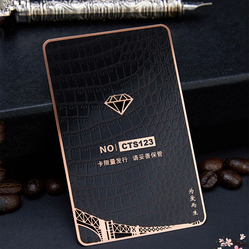 Custom All Black PVC Engraved Printing Card VIP with M1 S50 Classic ...