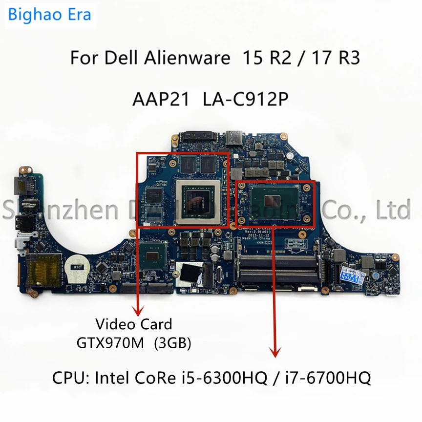 AAP21-LA-C912P-For-Dell-Alienware-15-R2-17-R3-Laptop-Motherboard-With ...