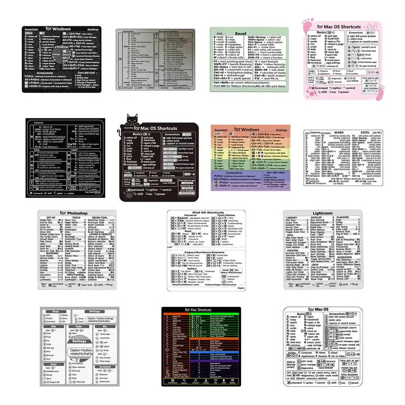 Reference-Keyboard-Shortcut-Stickers-Adhesive-For-PC-Laptop-Desktop ...