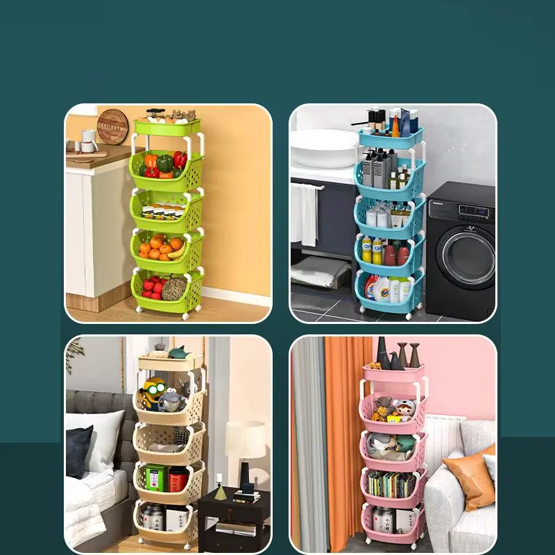 New-Multi-Layer-Household-Kitchen-Storage-Baskets-Plastic ...