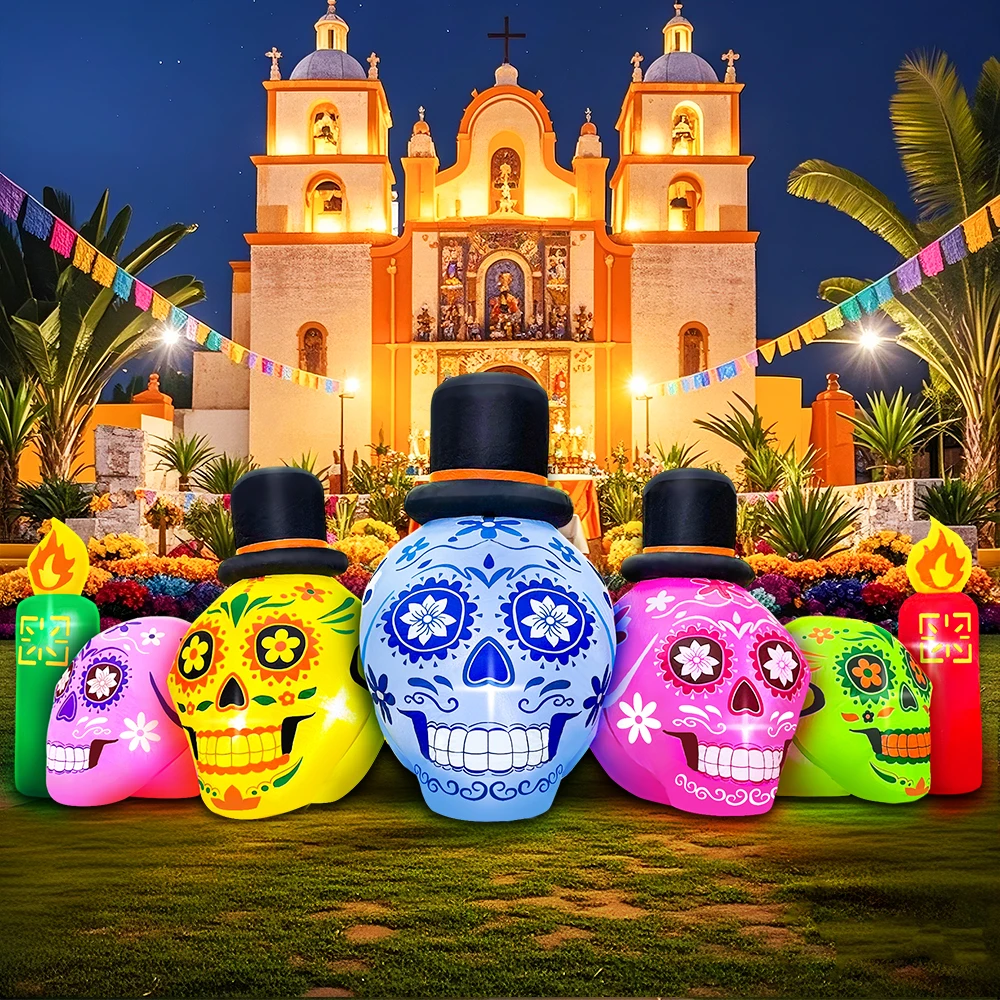 Cómo hacer una cabeza de Catrina con esta decoración inflable de KOOY ...