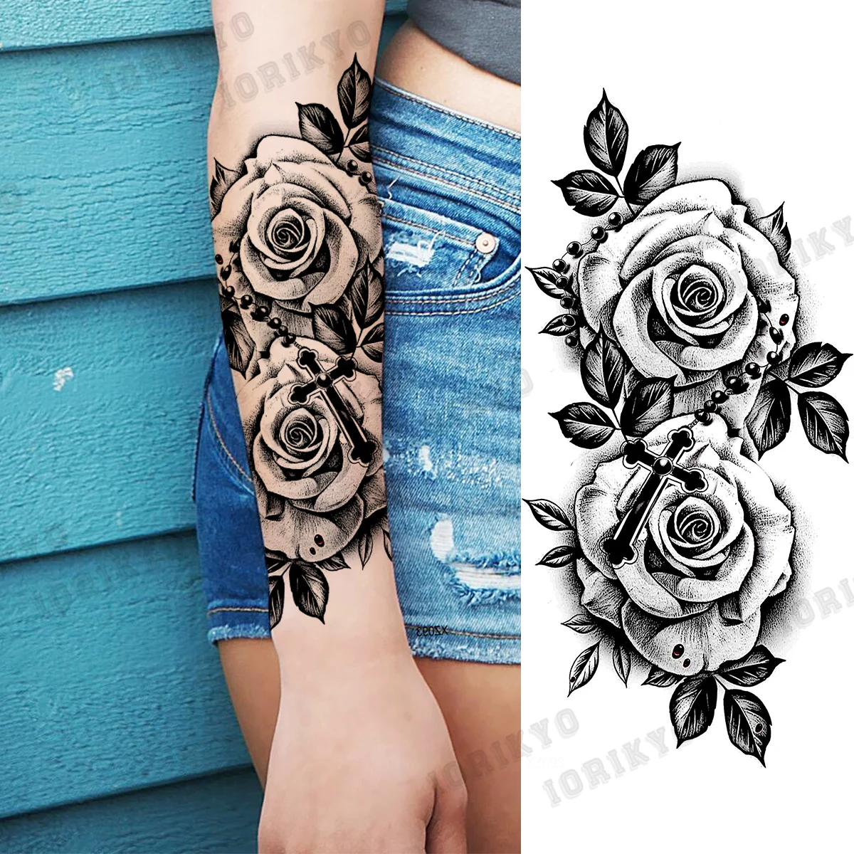 Lower Arm Rose Tattoos