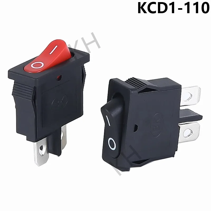 5Pcs-10x22mm-KCD1-110-Black-Super-Thin-Rocker-Switch-NO-OFF-2-Pin-Small ...