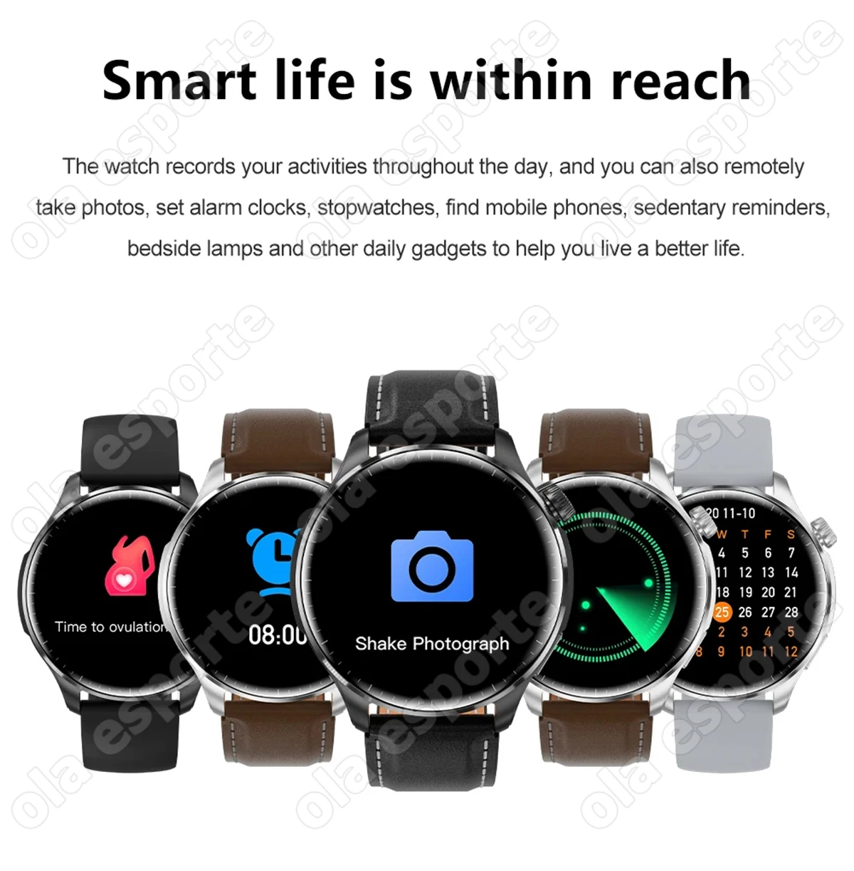 SmartWatch AMOLED Color Screen High-Precision GPS Turn Wrist Shine ...