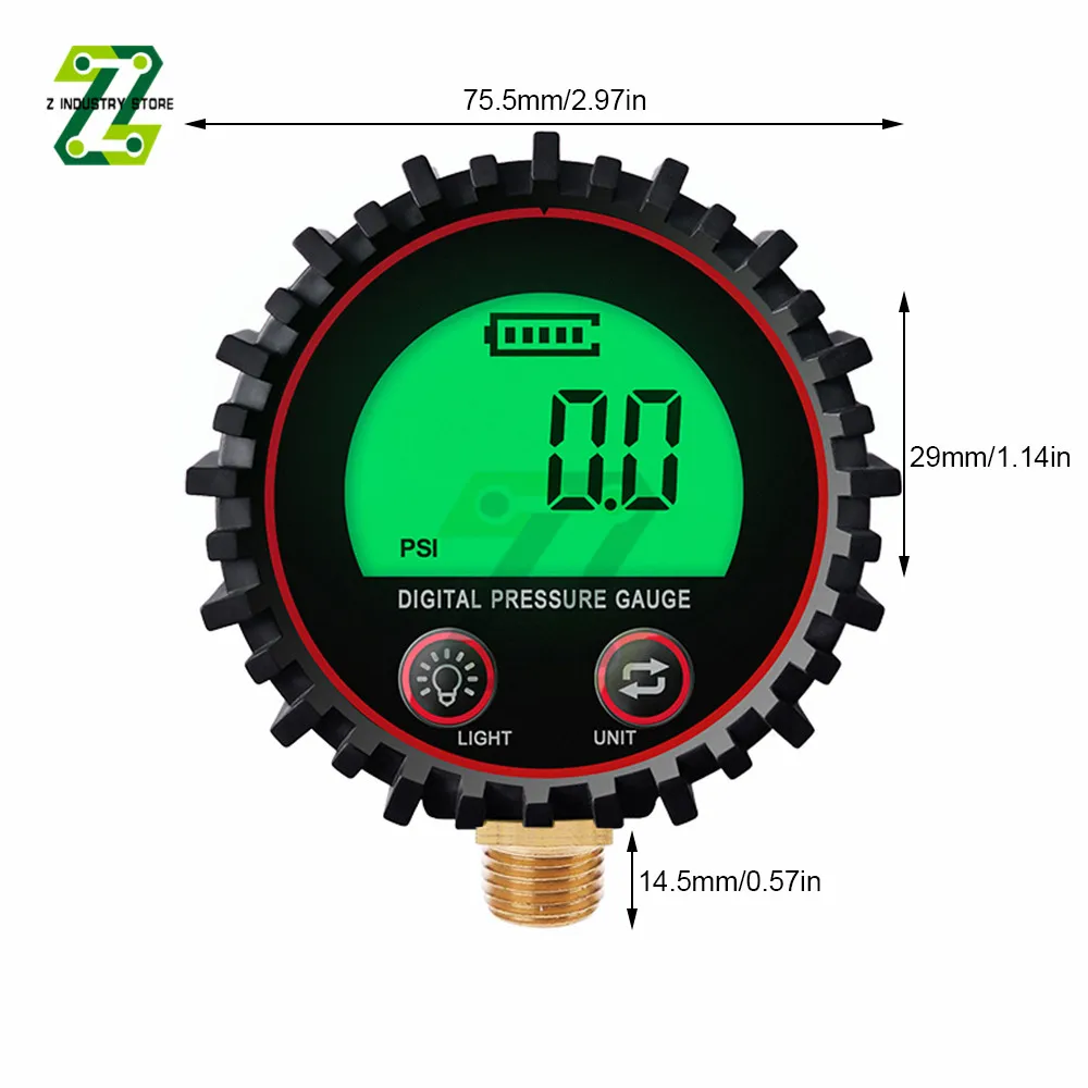 MANOMETRE,1 4--Manomètre numérique M11 1-4 1-8 NPT, connecteur fileté ...