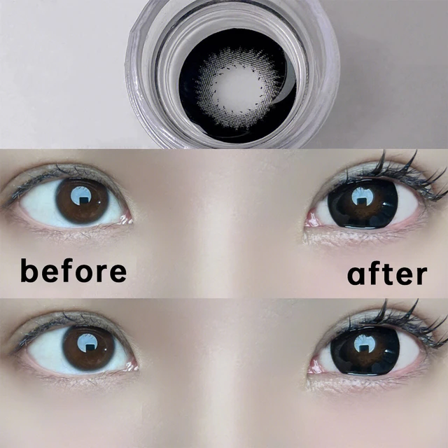 Black Contact Lenses Before And After
