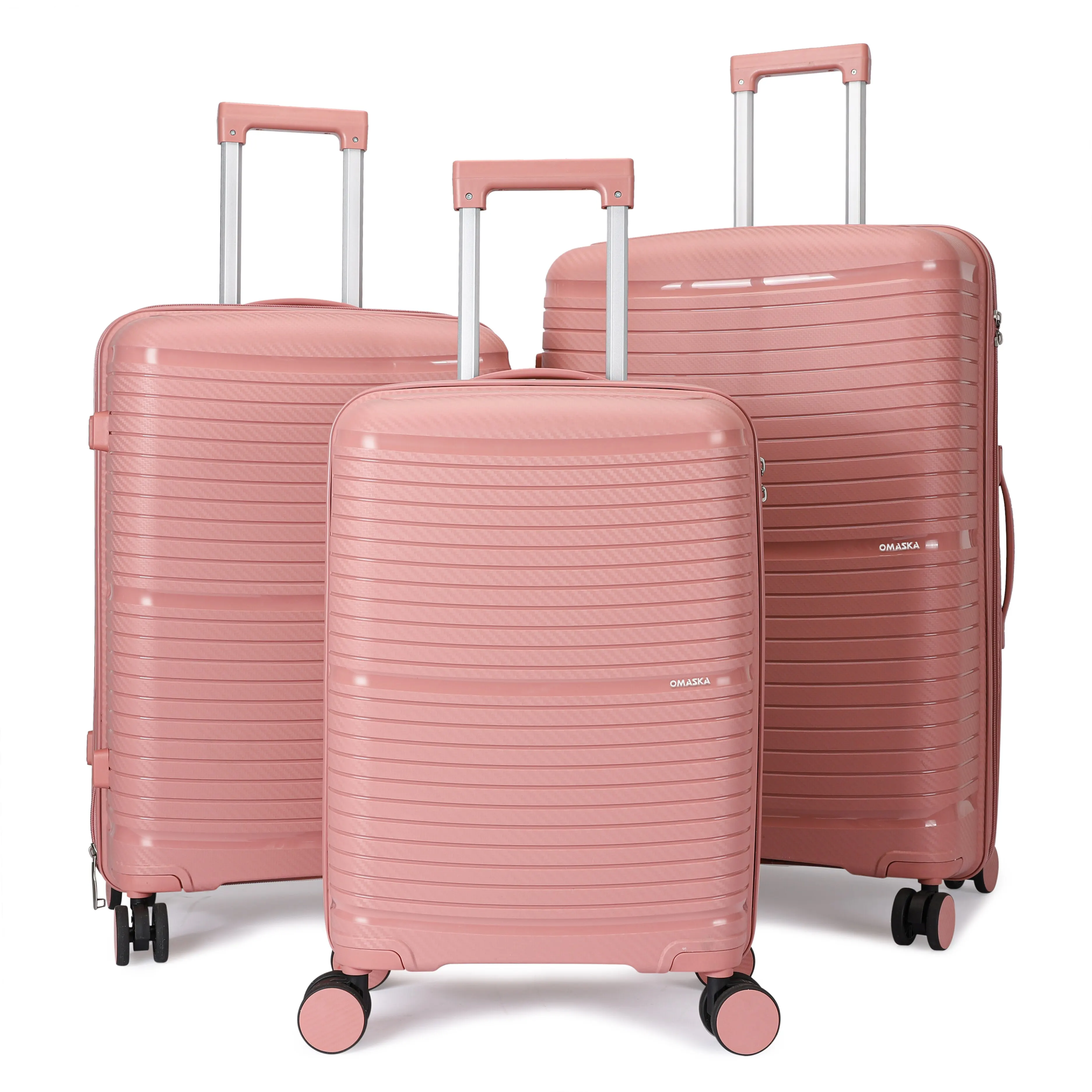 Multi-color Fashion PP Horizontal Stripes Road Travel Trolley Case ...