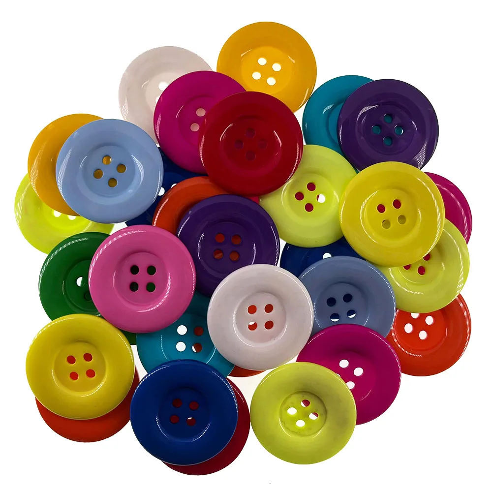 8Pcs-1-3-8-4-Holes-Colorful-Resin-Buttons-Sewing-Round-Large-Button-For ...