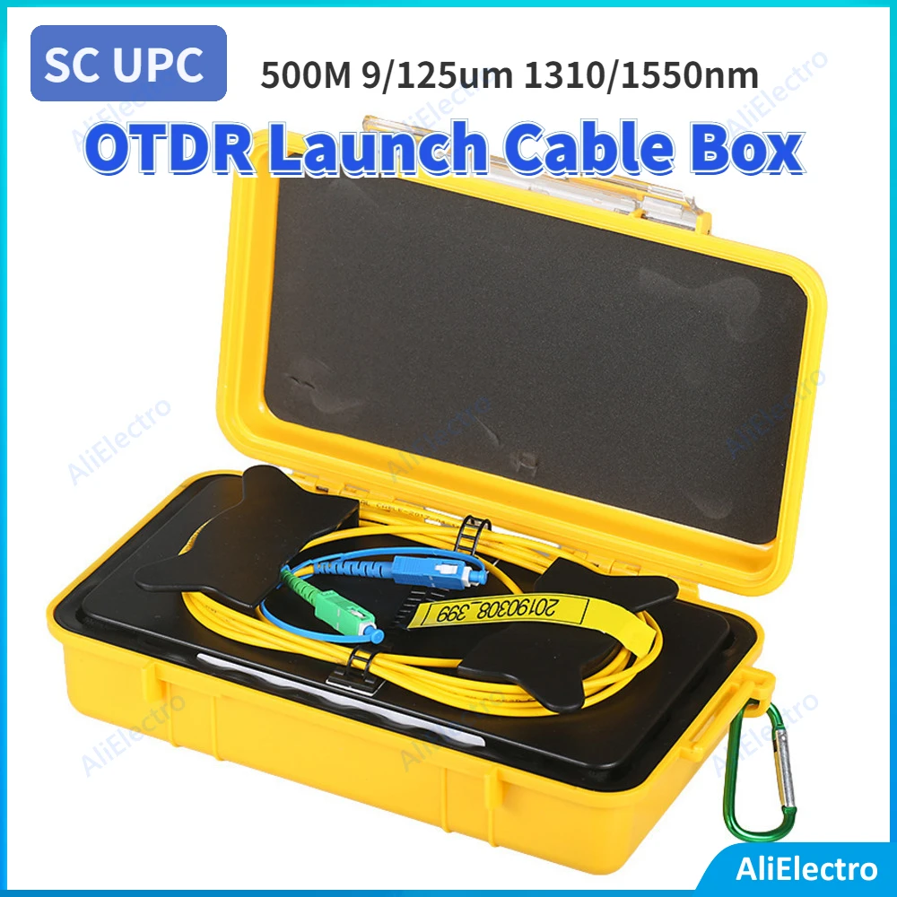 New SC UPC OTDR Launch Cable Box Fiber ring otdr launch cable 500M 9 ...