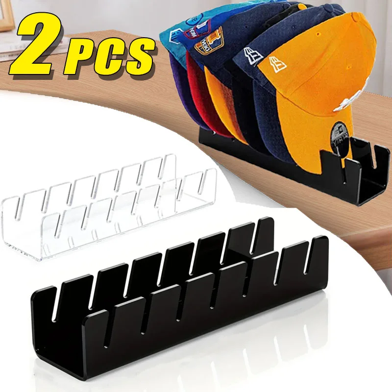 7-Slots-Caps-Holder-Baseball-Cap-Display-Rack-Clear-Acrylic-Hat-Holder ...