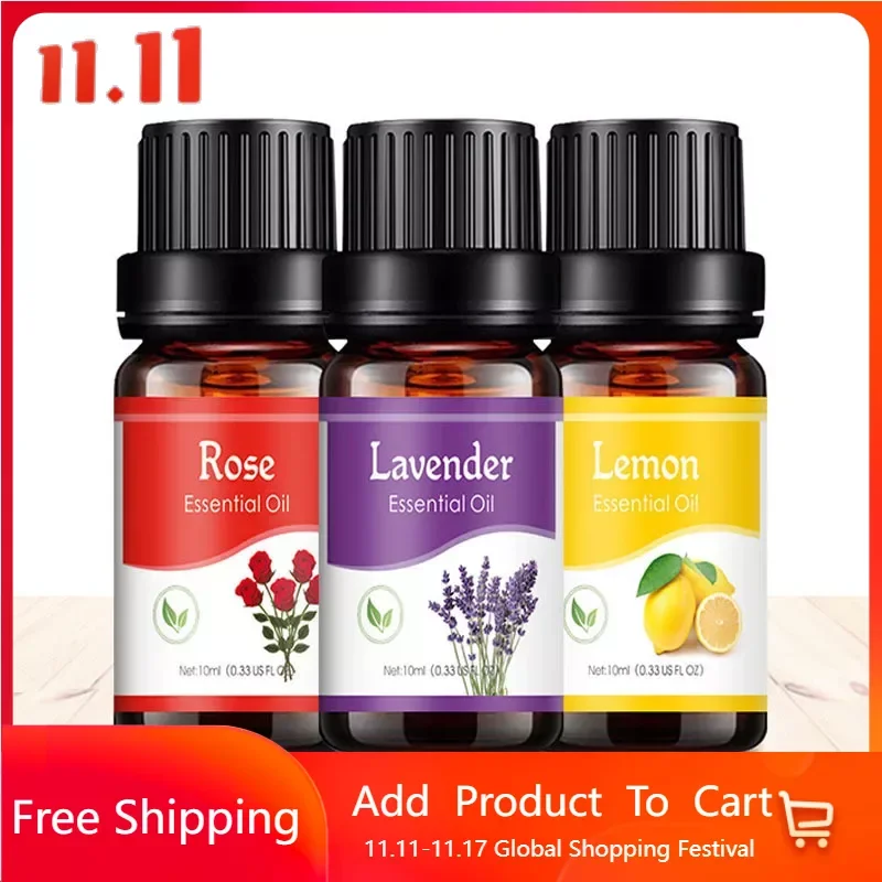 12 Flavors Essential Oils for Aroma Diffuser Air Humidifier Home Water ...