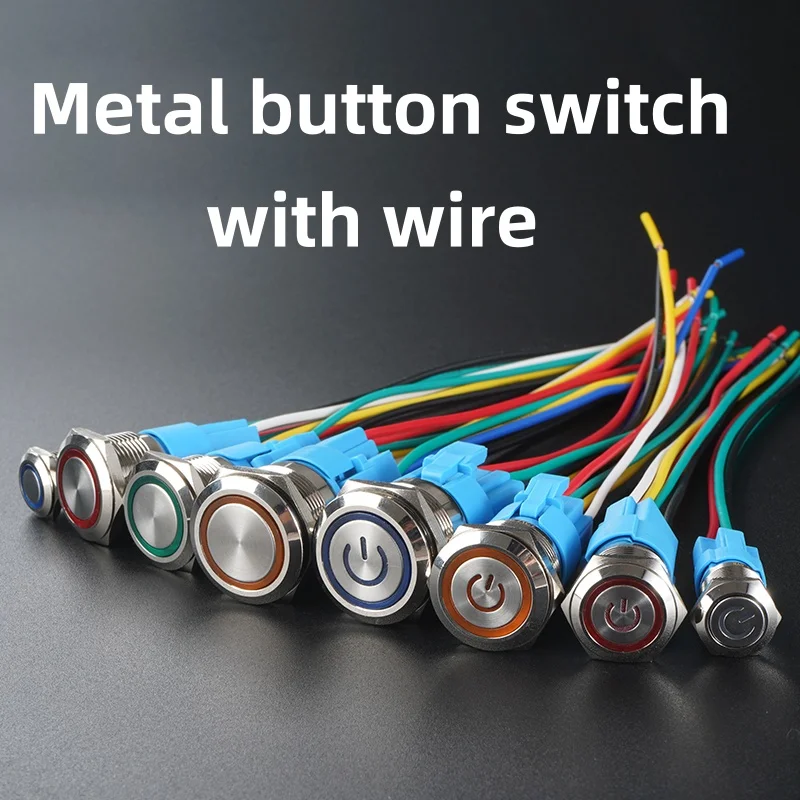 Imperme-vel-Metal-Bot-o-Interruptor-Luz-LED-Travamento-Moment-neo-Interruptor-de-Energia-do ...