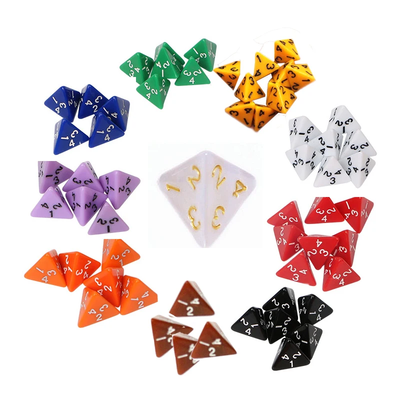 5PCS-4-Side-Acr-lico-tri-ngulo-triangular-pir-mide-Dice-Props-Multi ...