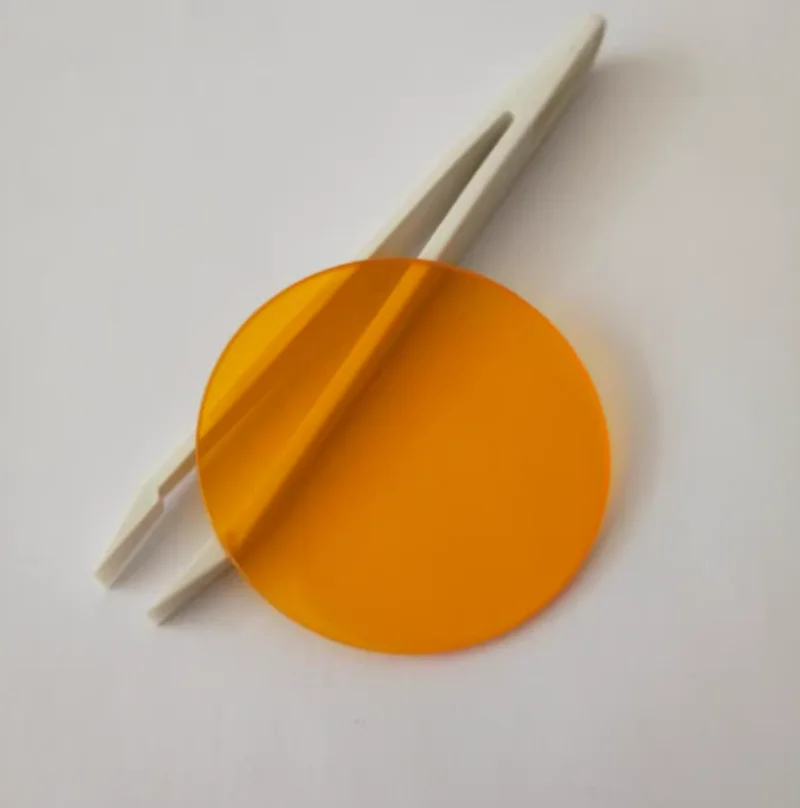5pcs 530nm Absorption cut-off orange optical glass CB535, infrared ...