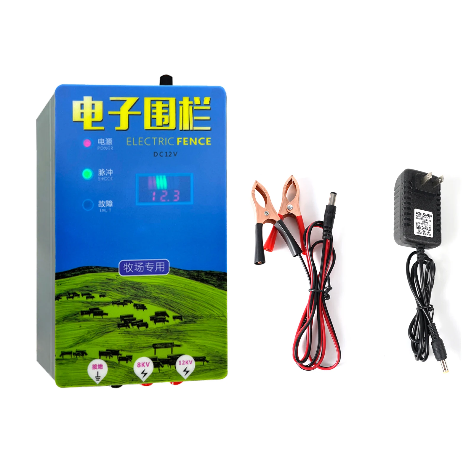 Electric-Fence-High-Voltage-Pulse-Controller-Electronic-Fence-Energizer ...