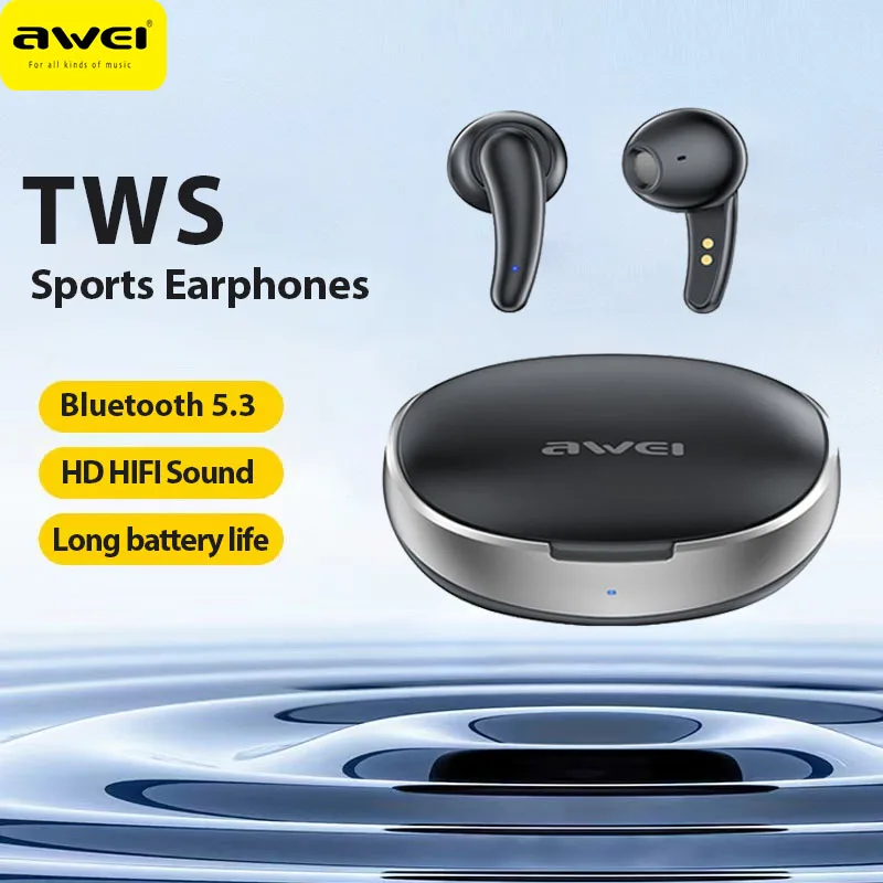 Awei-T75-True-Wireless-Bluetooth-Headphones-5-3-Earphone-With-Mic-HD ...