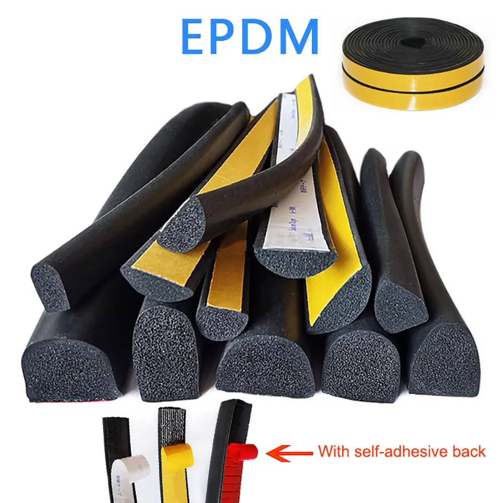 1/2/3M Rubber Sponge Insulation Tape Acoustic Shockproof Foam Self ...