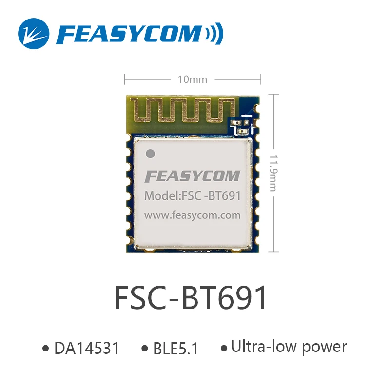 Feasycom Micro Dialog Da14531 Module Mini Bluetooth 5.1 Ble Module For ...