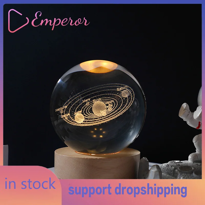 2pcs-3D-Crystal-Ball-Crystal-Planet-Laser-Engraved-Solar-System-Globe ...