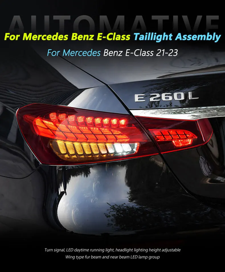 For Mercedes Benz E-Class W213 Tail Light 2021-2023 E200L E260 E300 E200 E260L E300L Modified ...