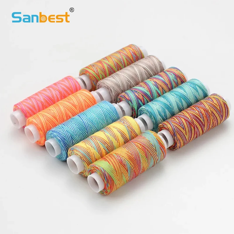 Sanbest-10Colors-Section-Dyed-Rainbow-Sewing-Thread-For-Needlework ...