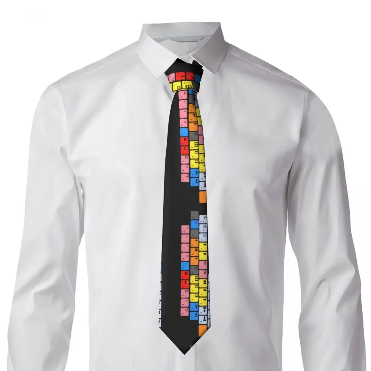 Men-s-Tie-Keyboard-Neck-Ties-Video-Game-Controller-Retro-Trendy-Collar ...