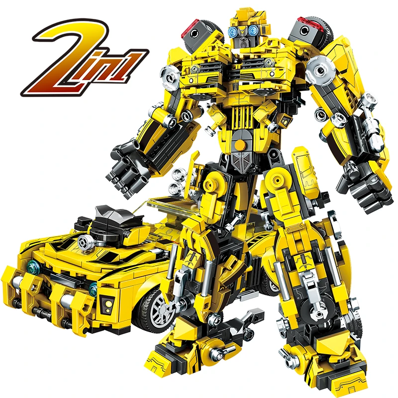 2 In 1 Deformation Robot Building Blocks Sets Bricks Toy Transform Cars ...