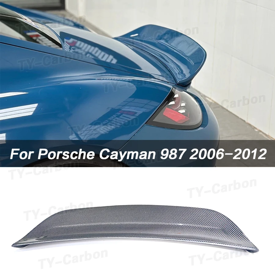 Real Carbon Fiber Car Rear Trunk Wing Spoiler For Porsche 987 Cayman ...