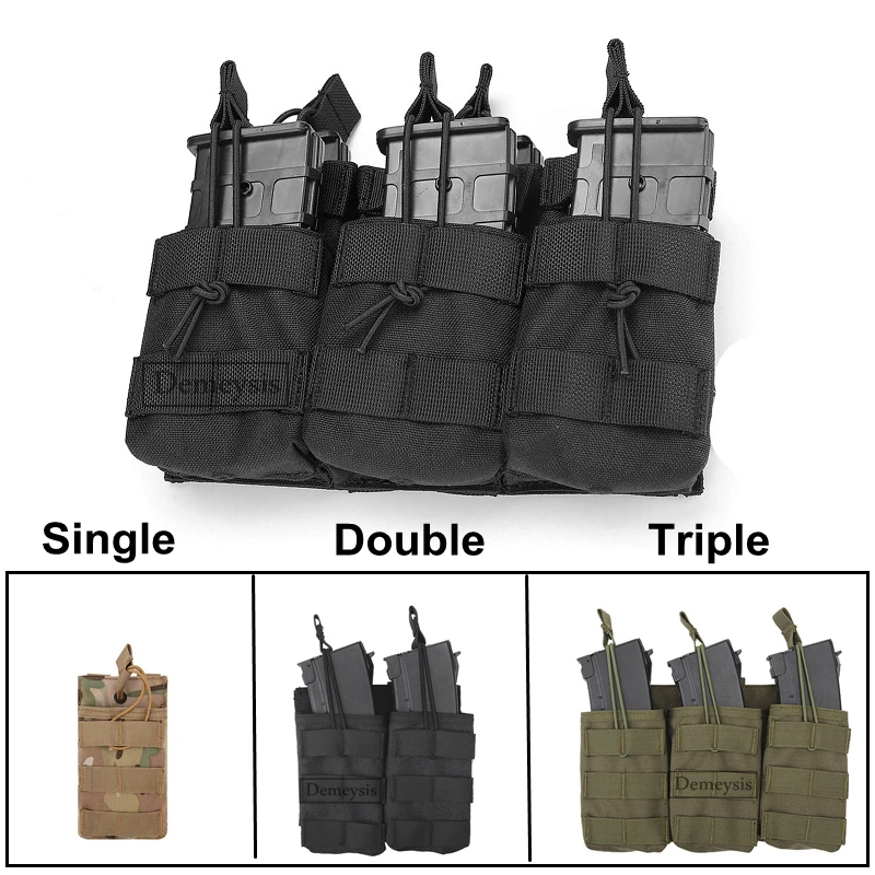 Tactical Magazine Pouch Single / Double / Triple Molle Pouches Military ...