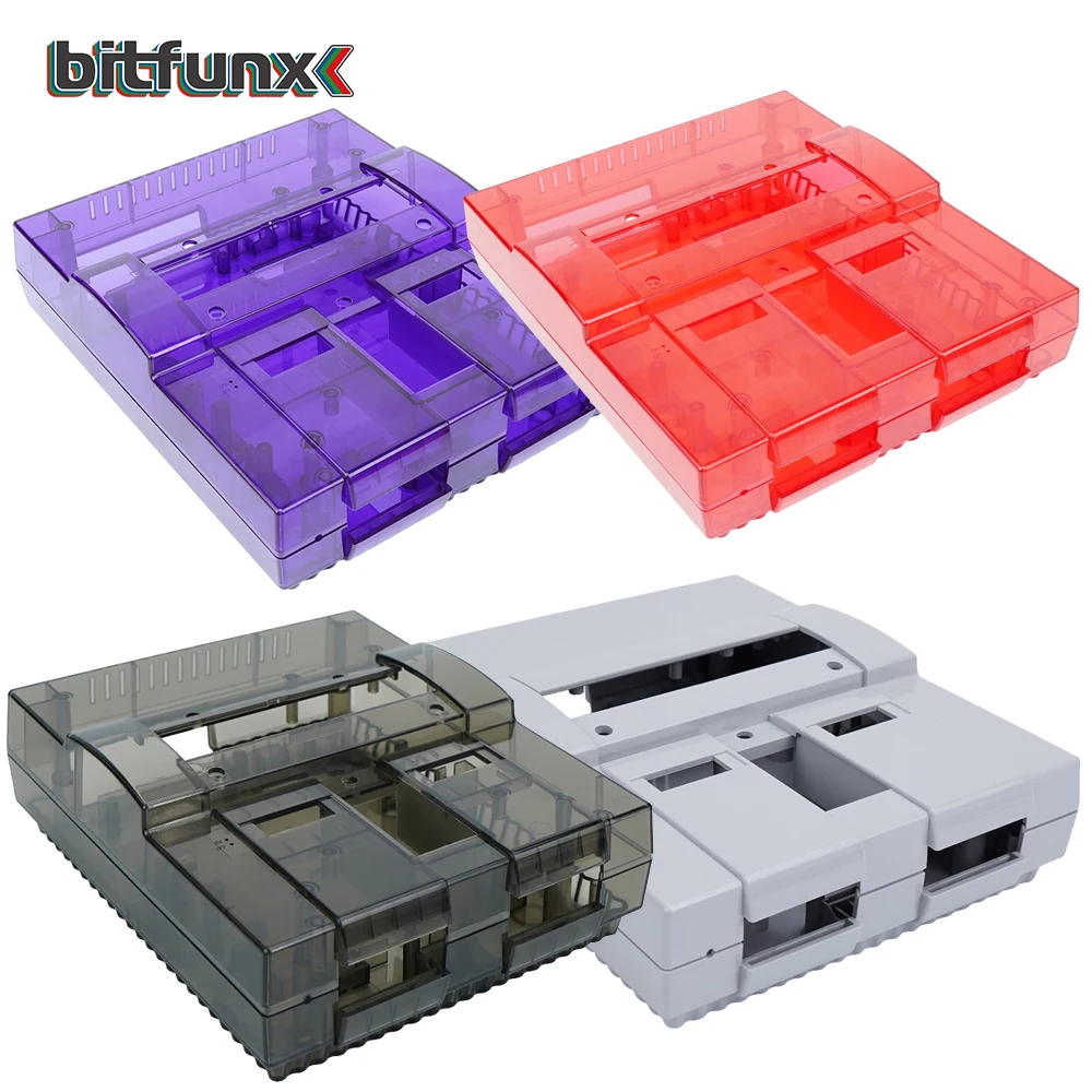 Bitfunx-SNES-Replacement-Shell-Transparent-Case-for-Nintendo-SNES-SFC ...