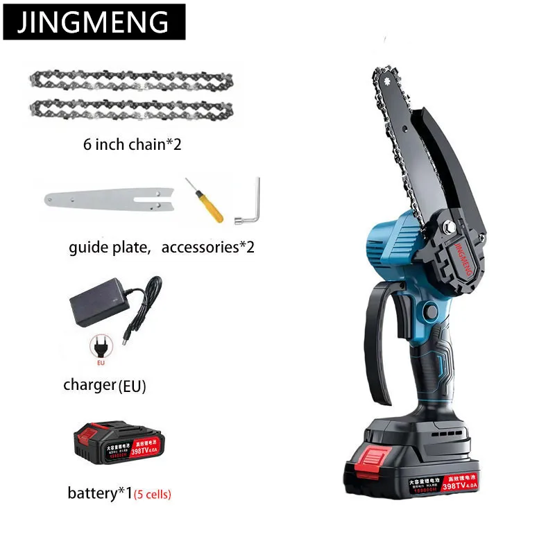 6-Inch-Mini-Cordless-Electric-Chain-Saw-Woodworking-Handheld-Pruning ...