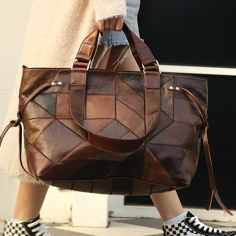 Extra-Large-Bag-for-Women-Genuine-Leather-Shoulder-Bag-Vintage-Luxury ...