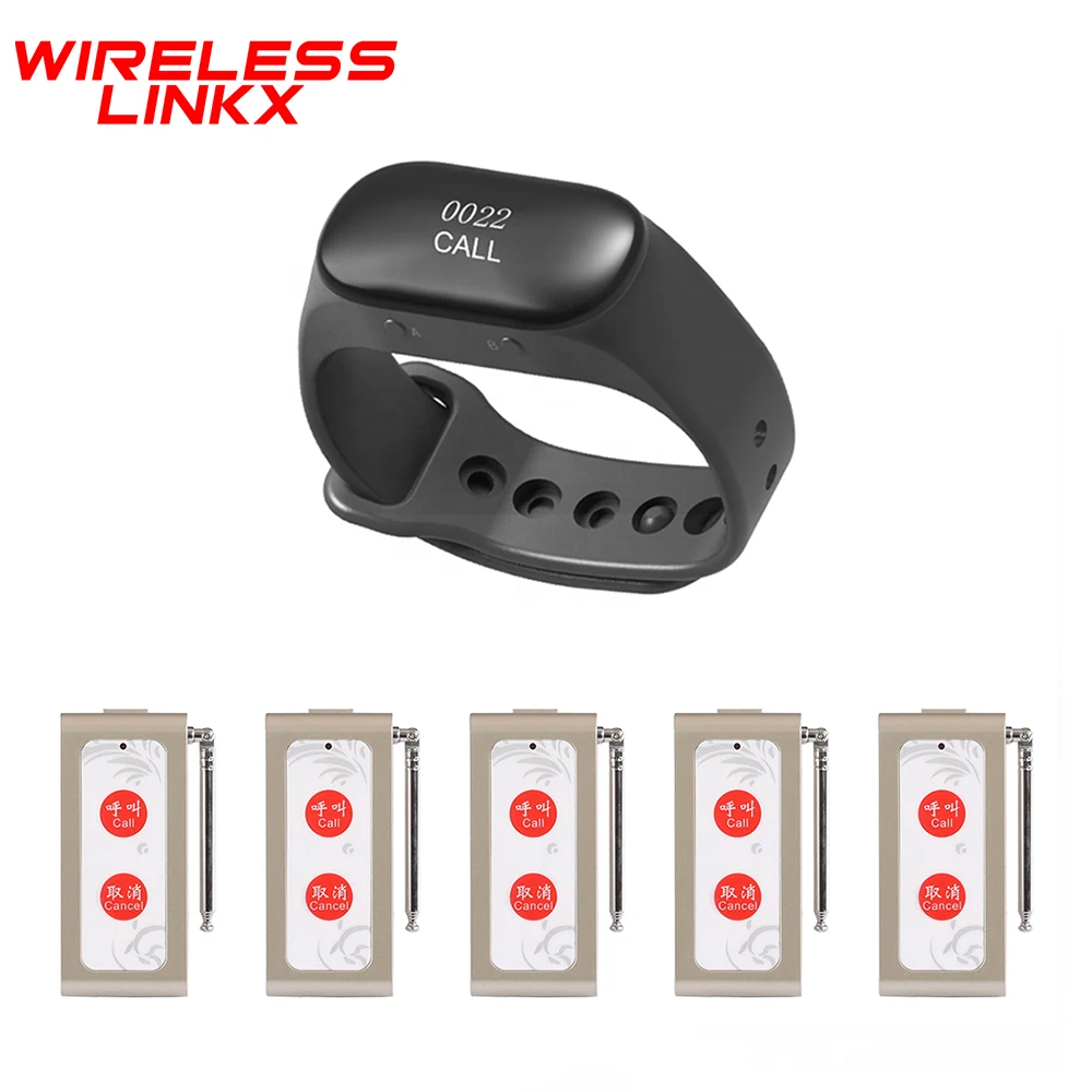 500-Meters-Range-Restaurant-Pager-Waterproof-Waiter-Wristband-Watch ...