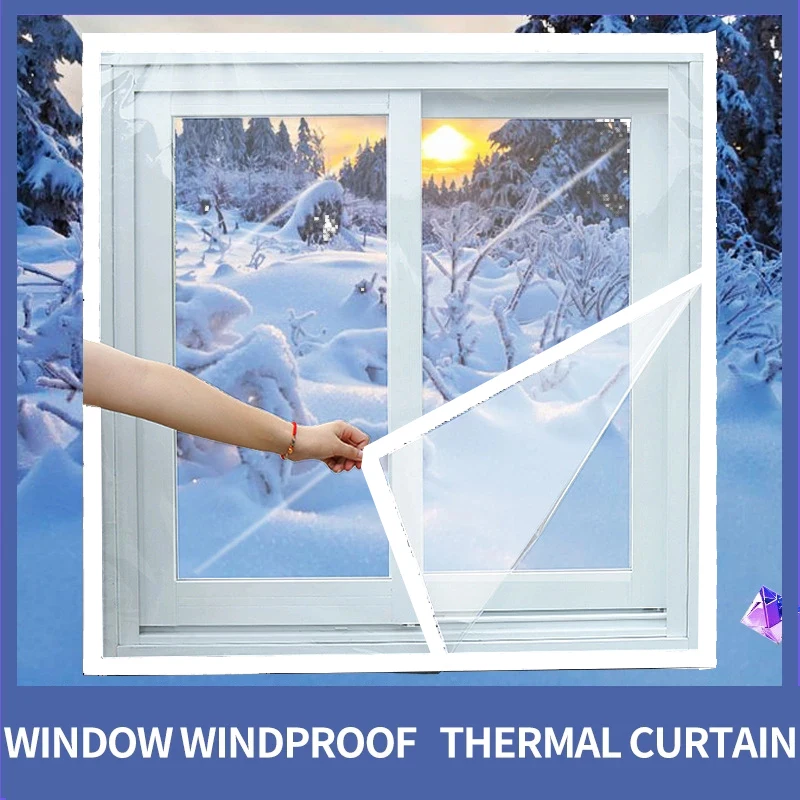 1pc-Transparent-Window-Insulation-Film-Winter-Warmth-Thickening-Cold ...