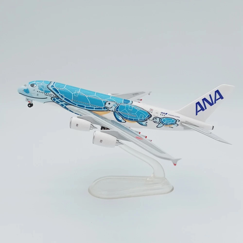 16cm Alloy Metal Japan Air ANA Airbus A380 Cartoon Sea Turtle Airlines ...
